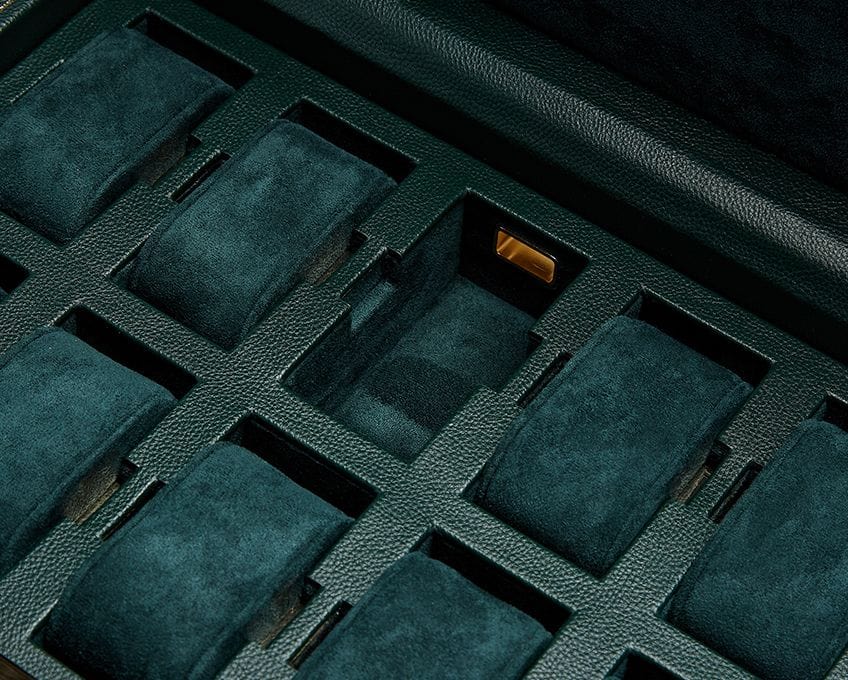 WOLF British Racing 10 Piece Watch Box with Storage - LUX Watch Winders