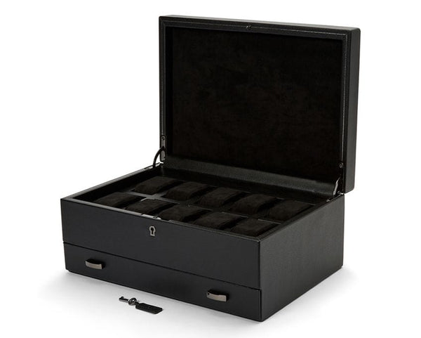 WOLF British Racing 10 Piece Watch Box with Storage - LUX Watch Winders